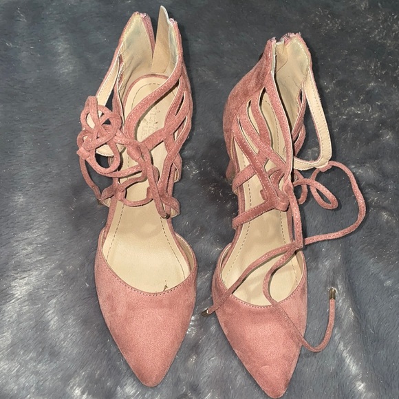 Charlotte Russe | Shoes | Blush Faux Suede Heels By Charlotte Russe ...